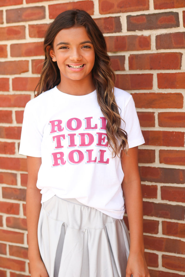 Girls' Scarlet Roll Tide Roll Tee - Pants Store